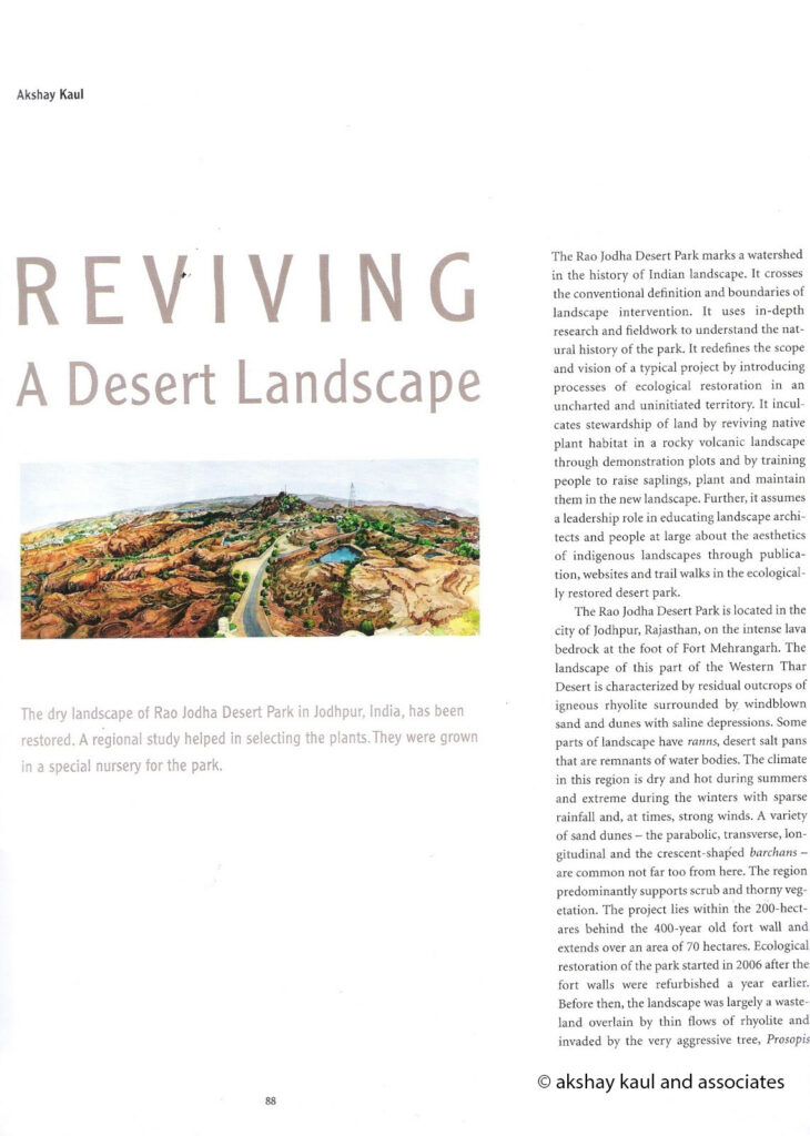 Topos – Reviving the desert landscape – akshay kaul and associates